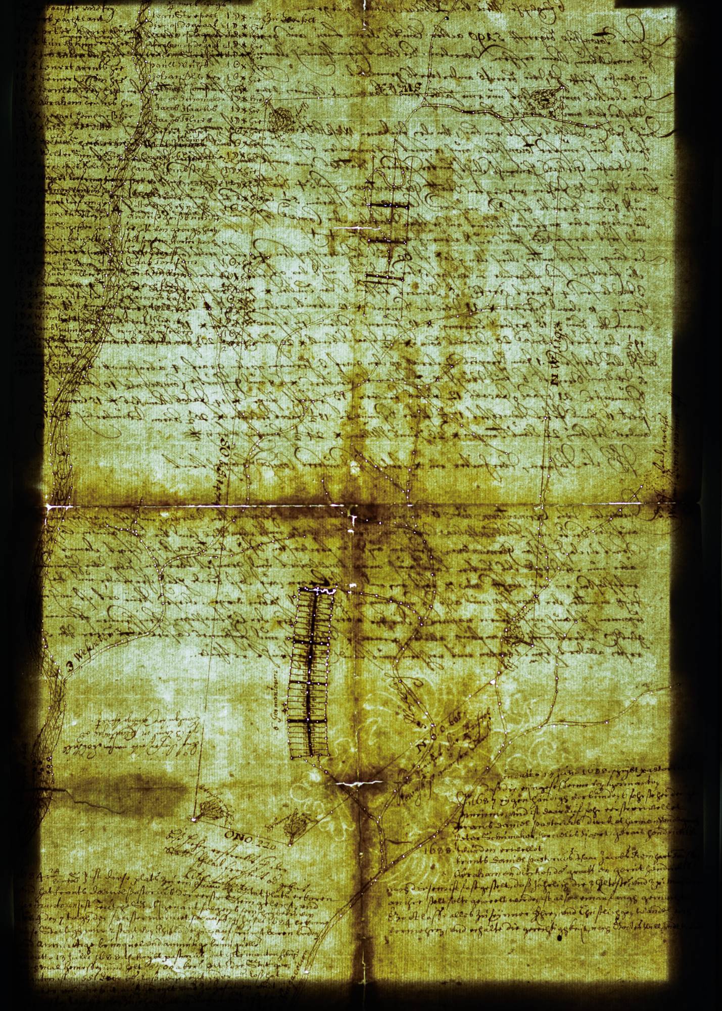 Manuscript plan of Germantown, Pennsylvania with manuscript ...
